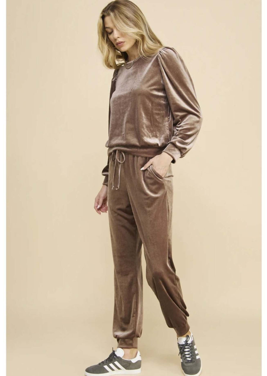 Women's Glam Velour Track Suit Made in USA
