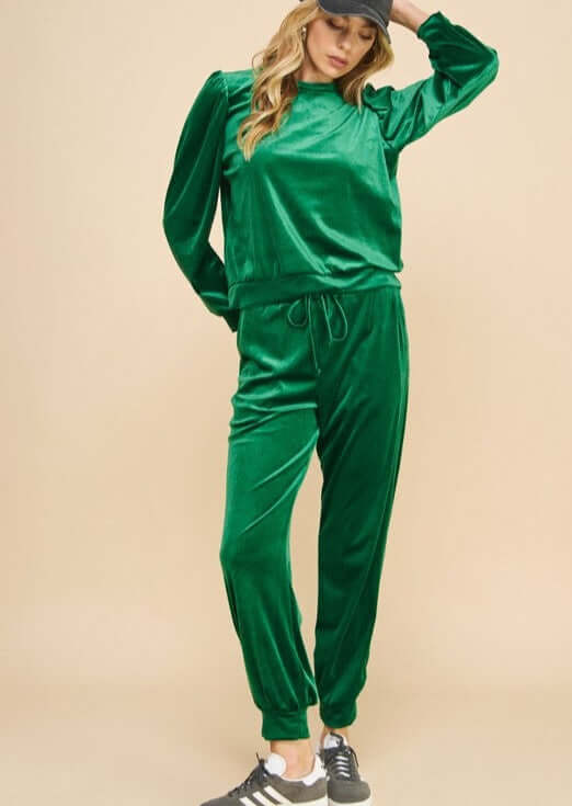 Women's Glam Velour Track Suit Made in USA