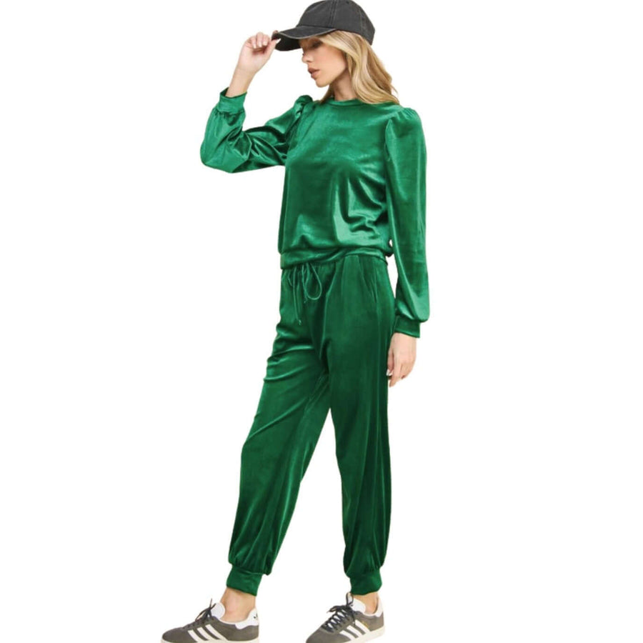 Women's Glam Velour Track Suit Made in USA